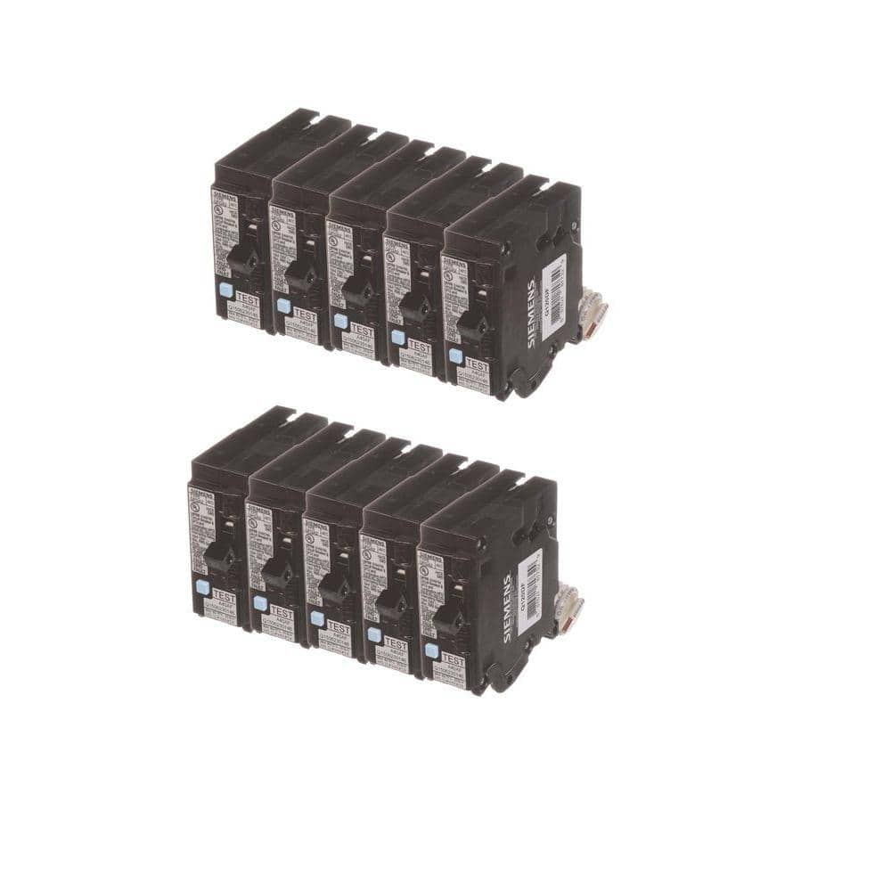 Siemens 20 Amp Single Pole Dual Function Circuit Breakers (10-Pack ...