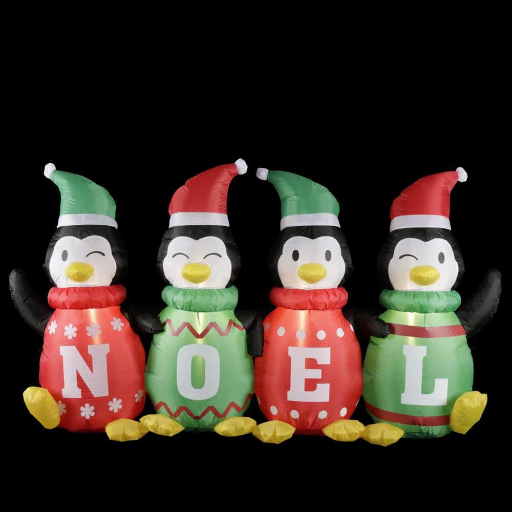 Airflowz 6 ft. Inflatable Sweater Penguins OC-56871 - The Home Depot