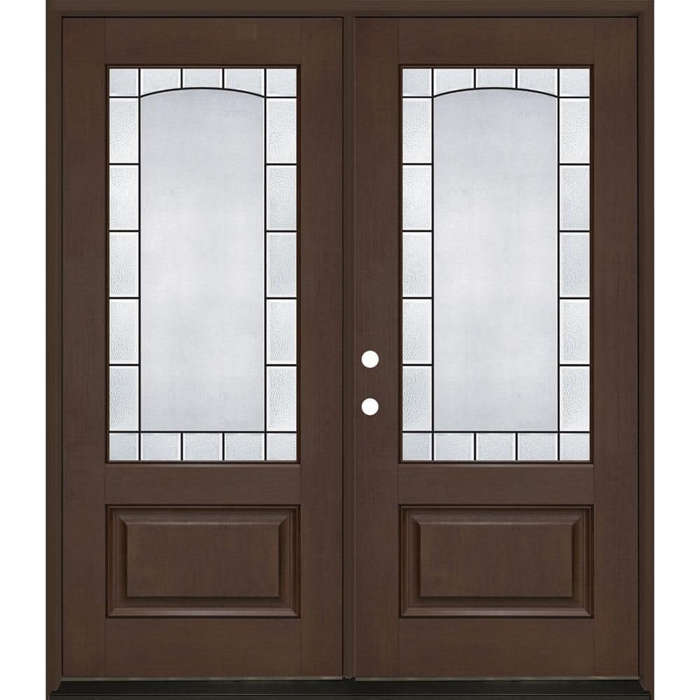 Steves & Sons Regency 72 in. x 80 in. 3/4L Empire Decorative Glass RHIS ...