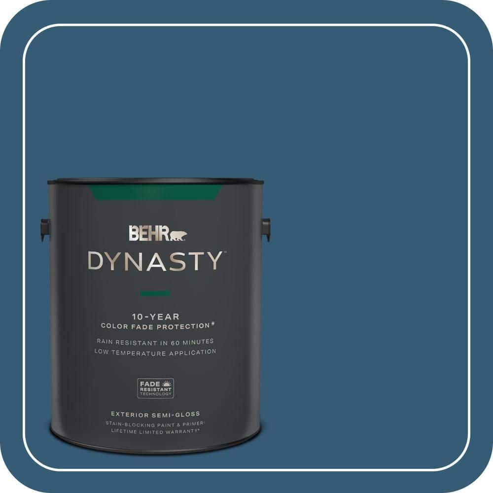BEHR DYNASTY 1 gal. #M490-7 Shasta Lake Semi-Gloss Exterior Stain ...
