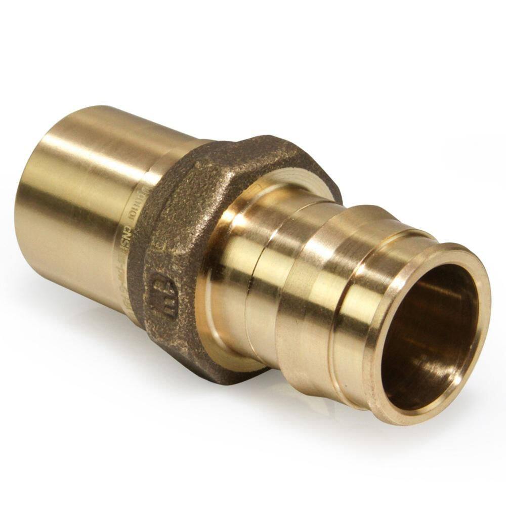Uponor ProPEX 1 in. PEX-A Expansion Barb x 1 in. Lead-Free Brass Copper Press Fitting Adapter ...