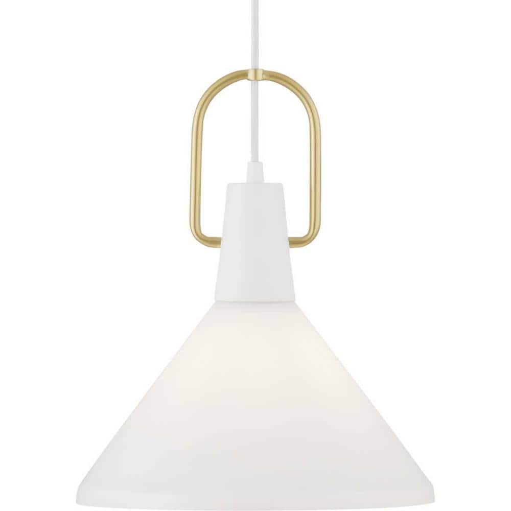 Progress Lighting Suwanee 1-Light Opal White Pendant with Opal White ...