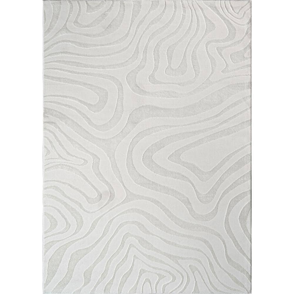 Amazing Rugs "Ava" 3' x 5' Cream Abstract Area Rug AVAWT0224-35 - The ...