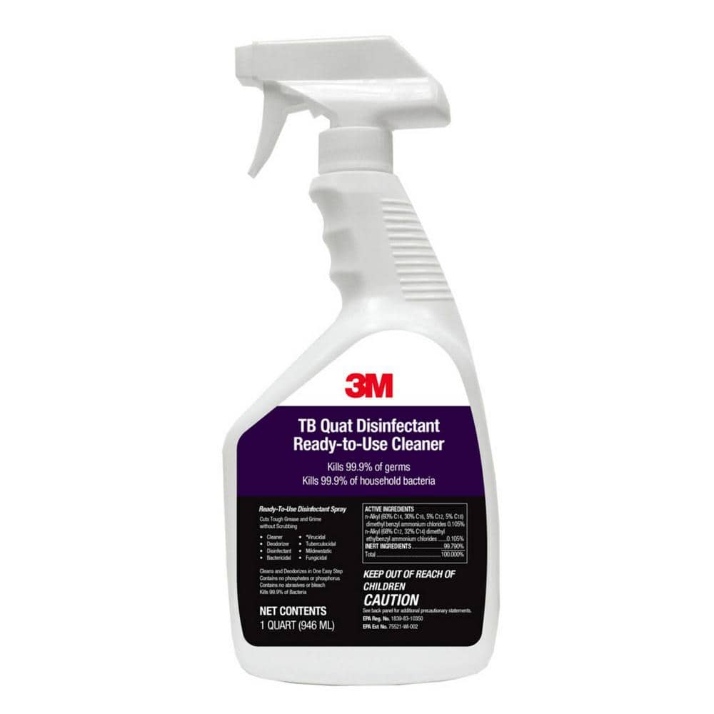 3M 32 fl. oz. TB Quat Disinfectant Ready to Use Cleaner (6-Pack) 1027P ...