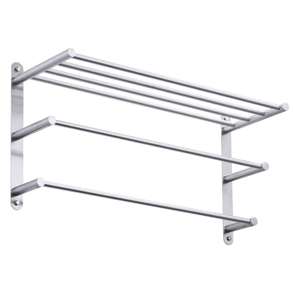 IVIGA 24 in. 3-Tier Tower Rack with Tower Bars for Bathroom Wall ...