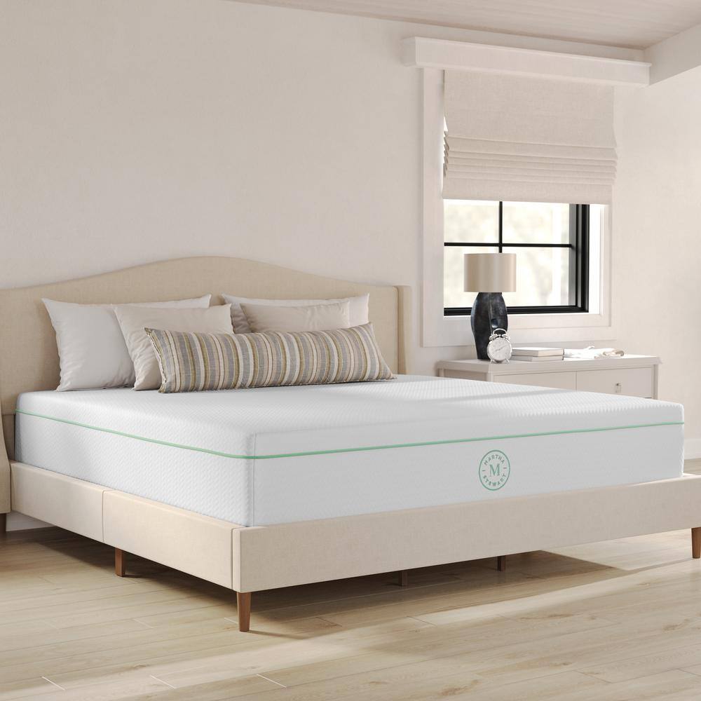 MARTHA STEWART King Firm Memory Foam 12 in. Bed-in-a-Box Mattress CL ...