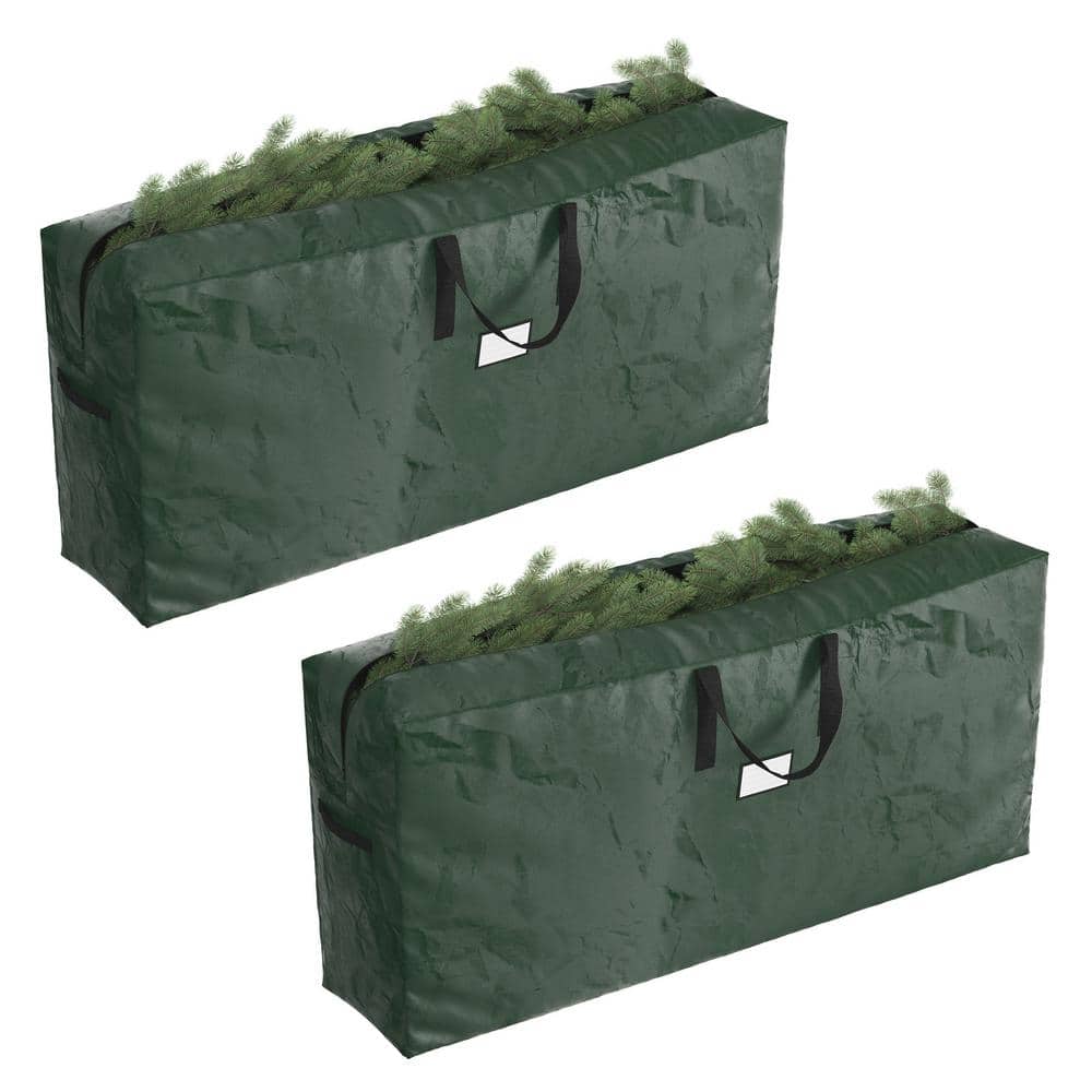Pure Garden Green Christmas Artificial Tree Storage Bag for Trees Up to ...