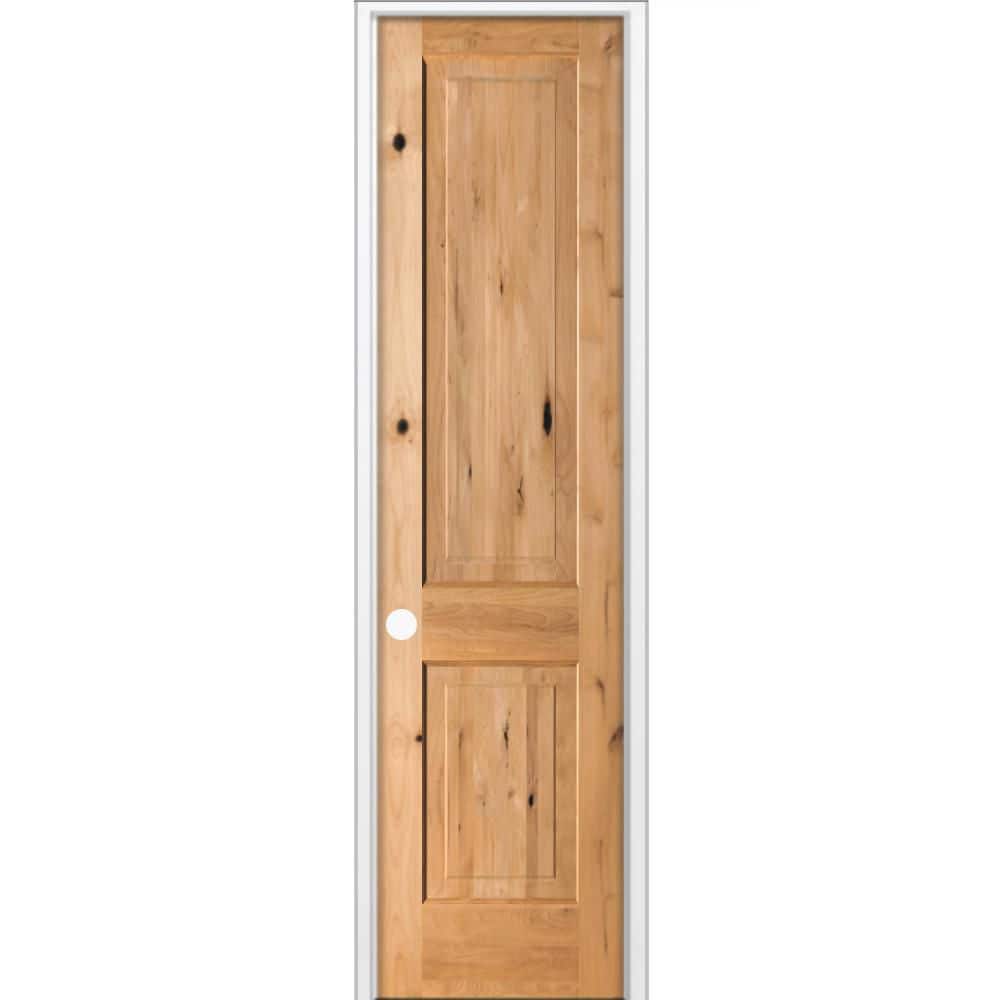 Reviews for Krosswood Doors 24 in. x 96 in. Rustic Knotty Alder 2-Panel ...
