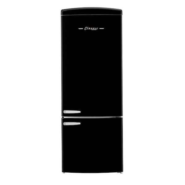 UNIQUE Classic Retro 28 in. 16.7 cu. ft. Frost Free Bottom Freezer ...
