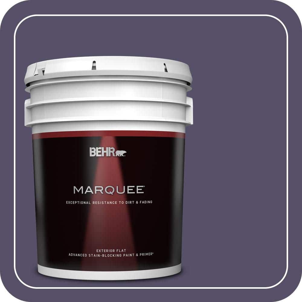 BEHR MARQUEE 5 gal. #650F-7 Violet Eclipse Flat Exterior Paint & Primer ...