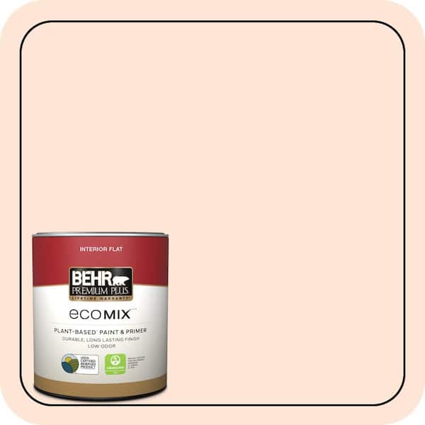 BEHR PREMIUM PLUS 1 qt. #230C-1 Winthrop Peach Flat EcoMix Plant-Based ...