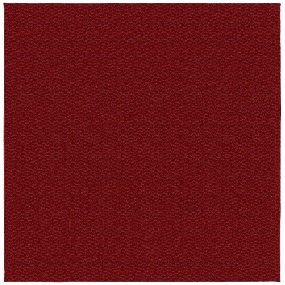 Garland Rug Medallion Chili Red 12 ft. x 12 ft. Square Area Rug MA-00 ...