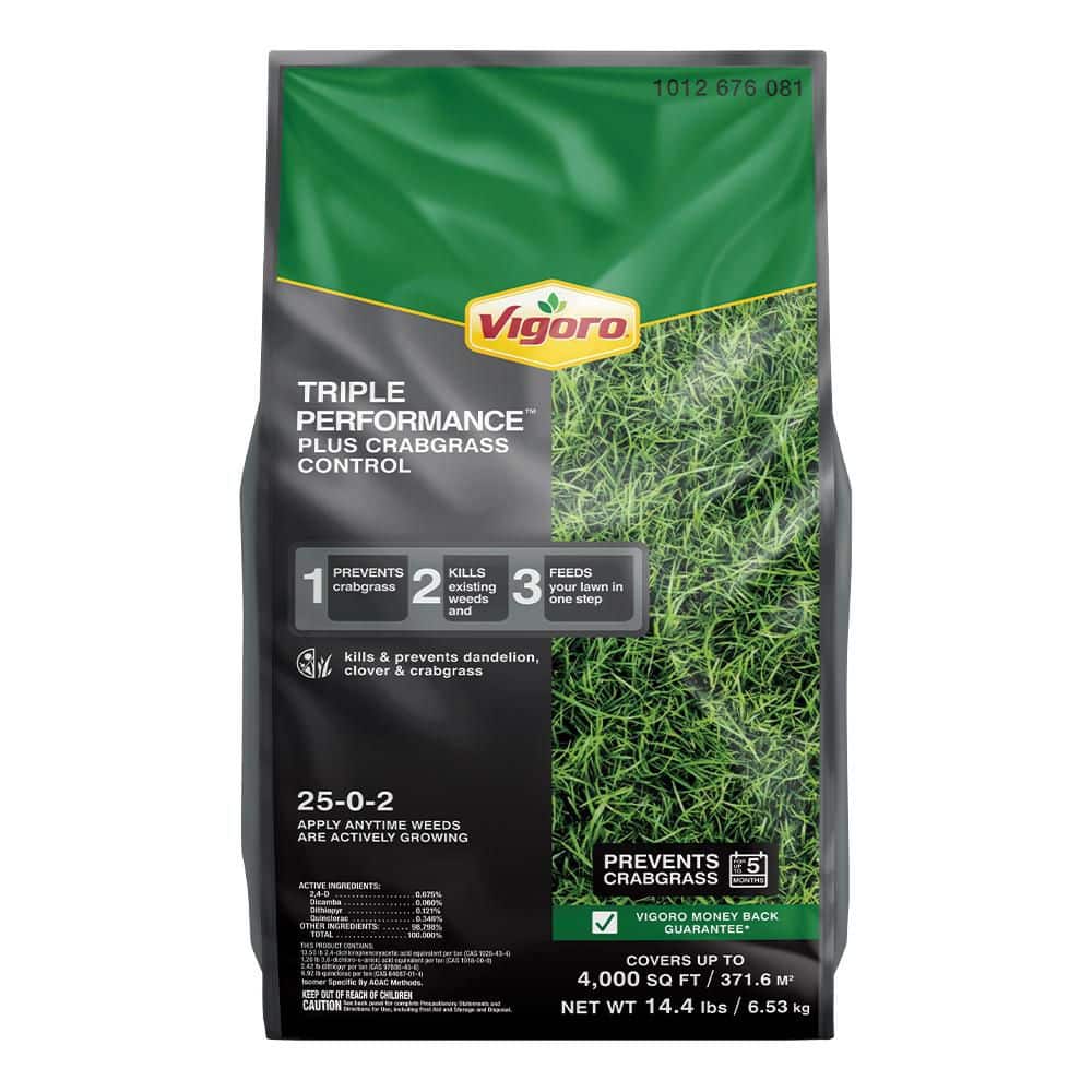 Vigoro Triple Performance 25-0-2 Lawn Fertilizer with Crabgrass Control ...