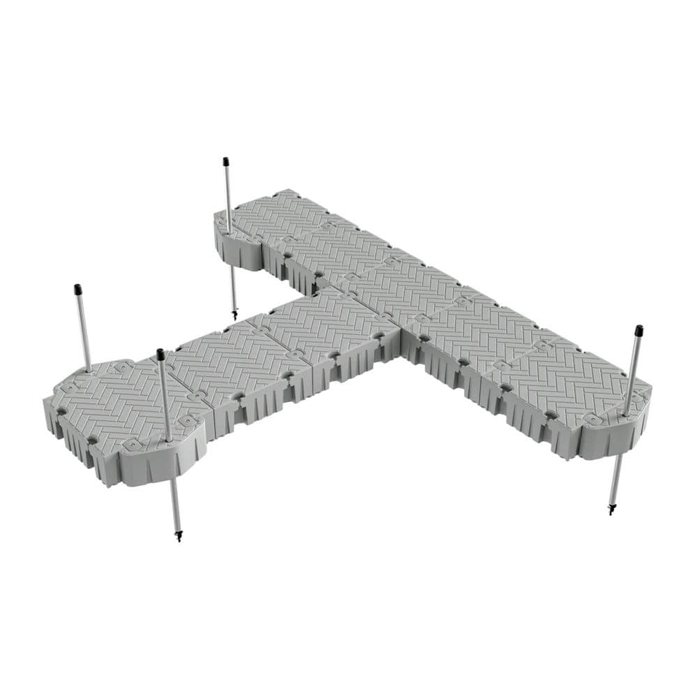 Tommy Docks Flexx 16 ft. Extended T-Shaped Floating Dock Package with ...