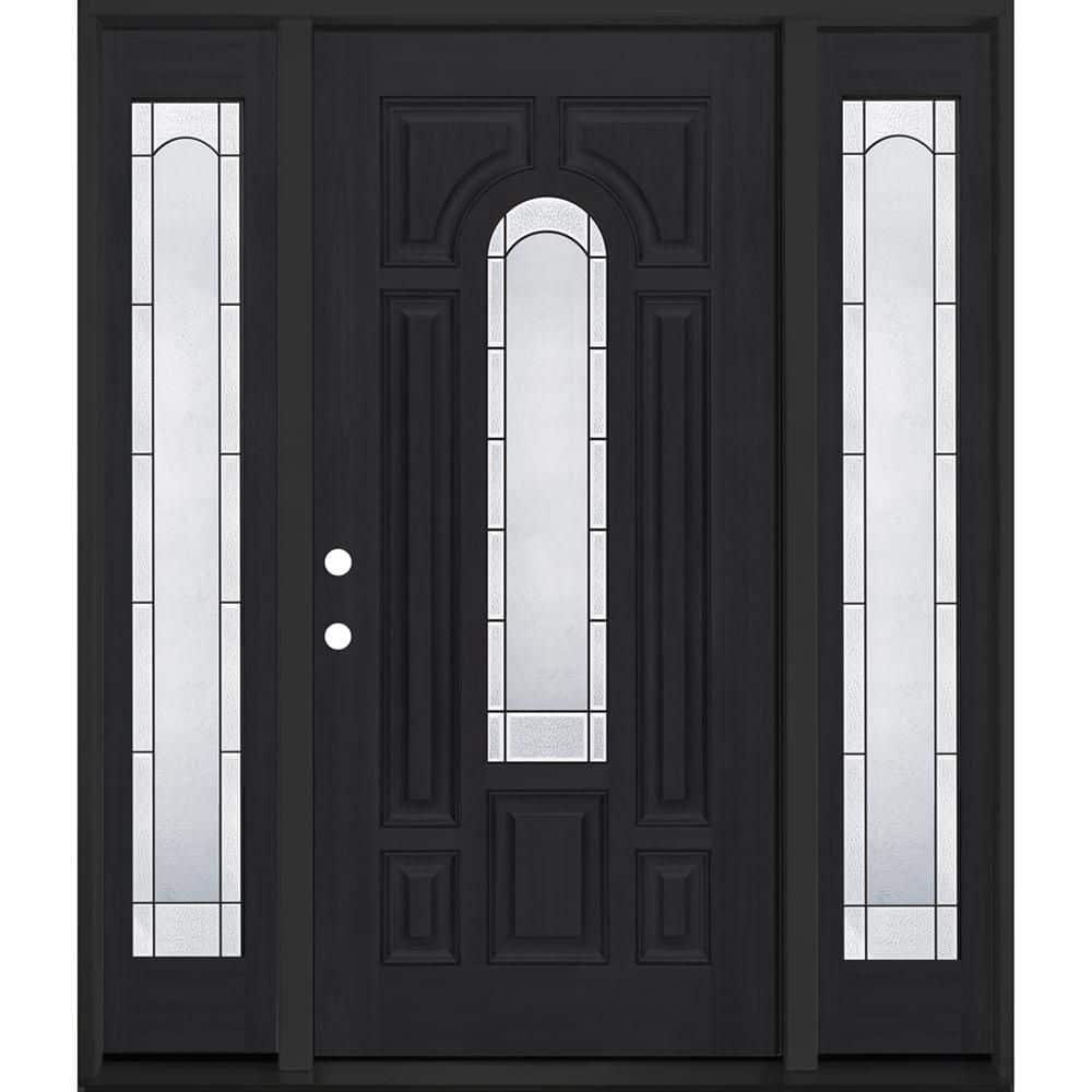 Steves & Sons Regency 68 in.x 80 in. CenterLite Empire Glass RHIS Onyx ...