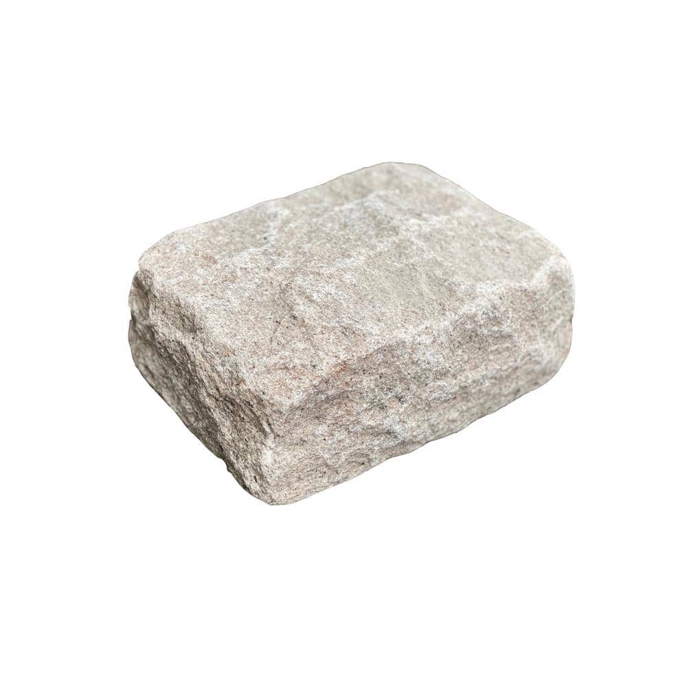 Nantucket Pavers Cobblestone 10 in. x 7 in. x 4 in. Buff Granite Edging ...