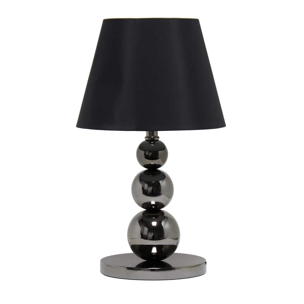 Lalia Home 19.29 in. Black Modern Fashionable Stacked Ball Table Lamp ...