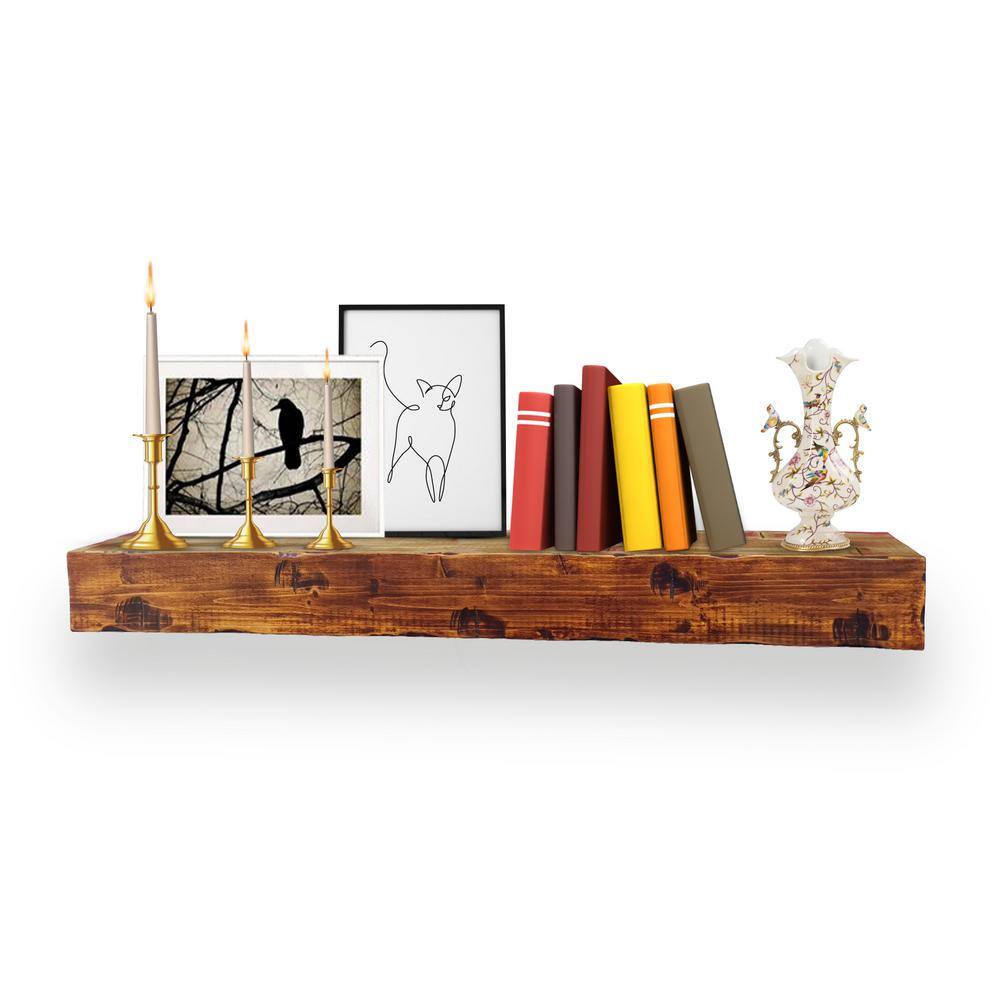 northbeam 60 in. Rustic Fireplace Wall Cap Shelf Mantel SLF0430015010 ...