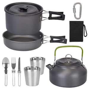 Afoxsos Portable Camping Cooker Outdoor Pot Set for 1 to 2-People with ...