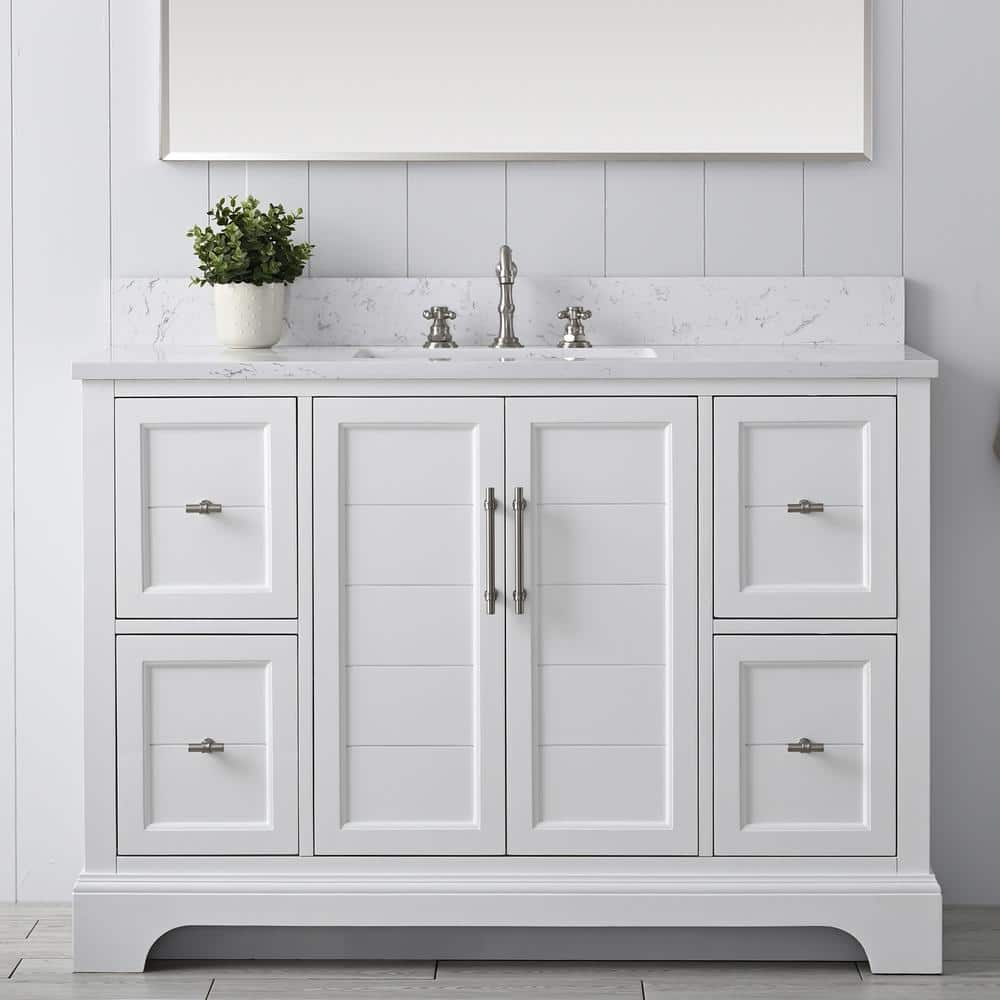 Vanity Art Chambery 48 in. W x 22 in. D x 34.5 in. H Bathroom Vanity in ...
