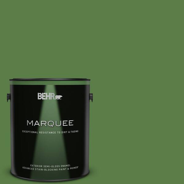 BEHR MARQUEE 1 gal. #S-H-430 Mossy Green Semi-Gloss Enamel Exterior ...
