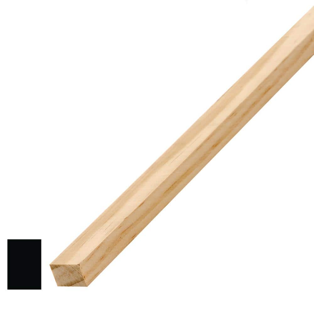 Alexandria Moulding 3/8 in. D x 1-1/4 in. W x 84 in. L Primed MDF Wood ...