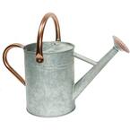 Dyiom 1 gal. Outdoor Steel Watering Can Sliver Galvanized Steel ...