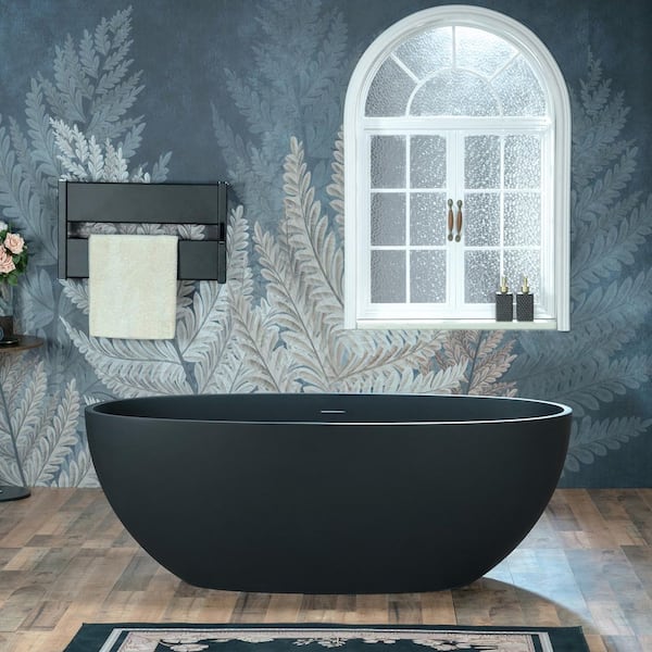 WOODBRIDGE 55 in. L x 30.75 in. W Luxury Solid Surface Stone Resin ...