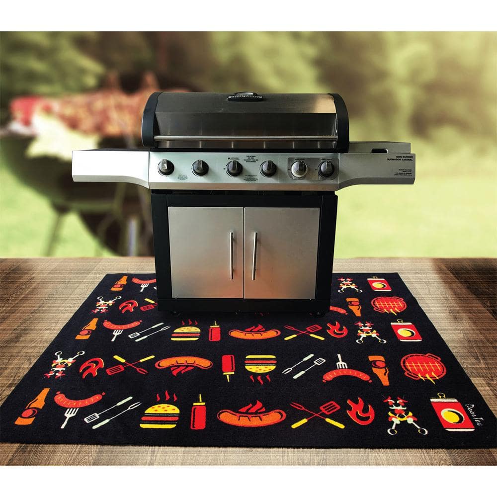 Floortex Doortex 39 in. x 48 in. Multi-Colored Cook Design Fire ...