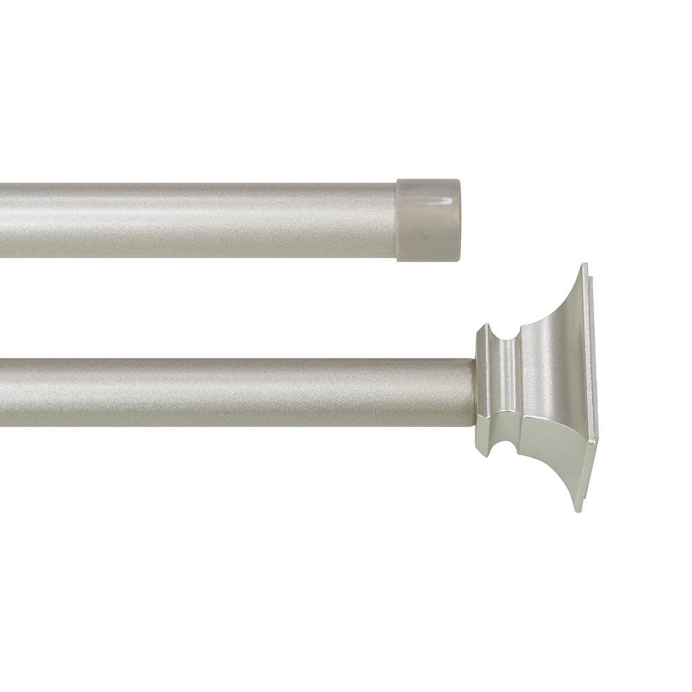 Lumi Home Furnishings 66 in.-120 in. Adjustable Double Curtain Rod 3/4 ...