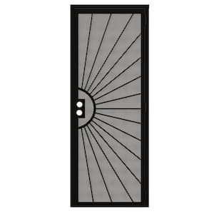ARK DESIGN 32 in. x 80 in. Universal/Reversible Hinging Black ...