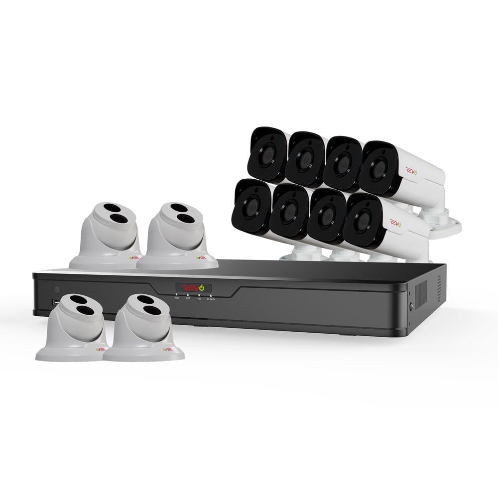 Revo Ultra HD 16-Channel 4TB NVR Surveillance System with 12 4 ...