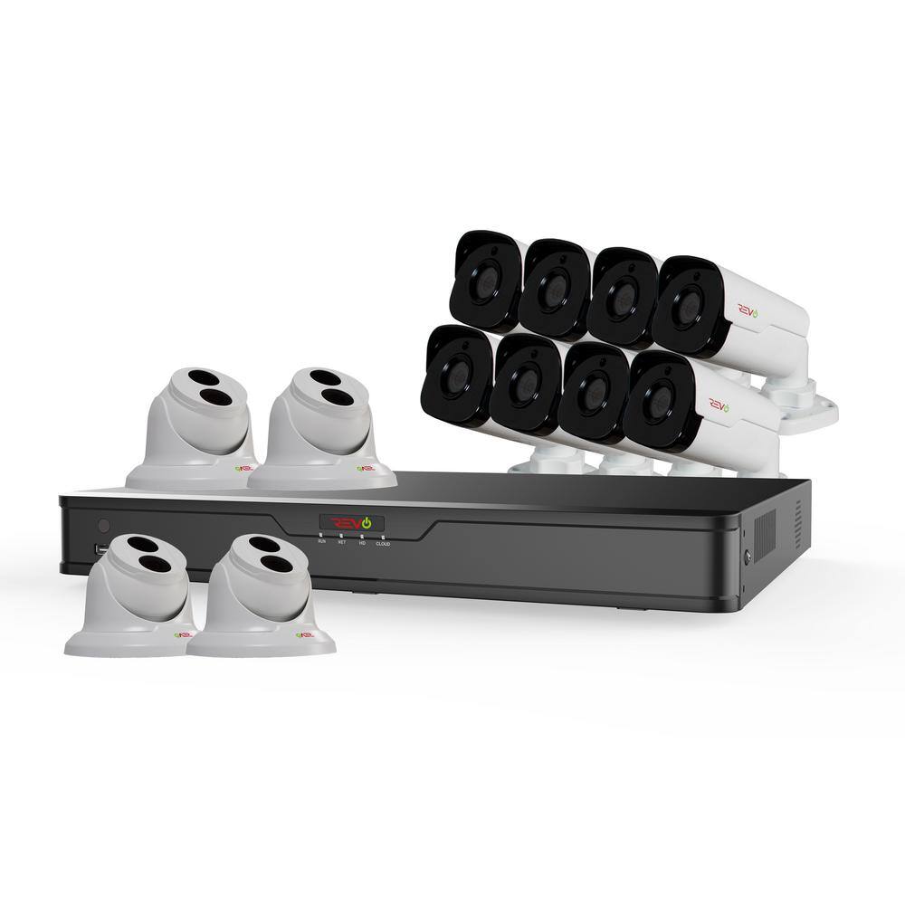 Revo Ultra HD 16-Channel 4TB NVR Surveillance System with 12 4 ...