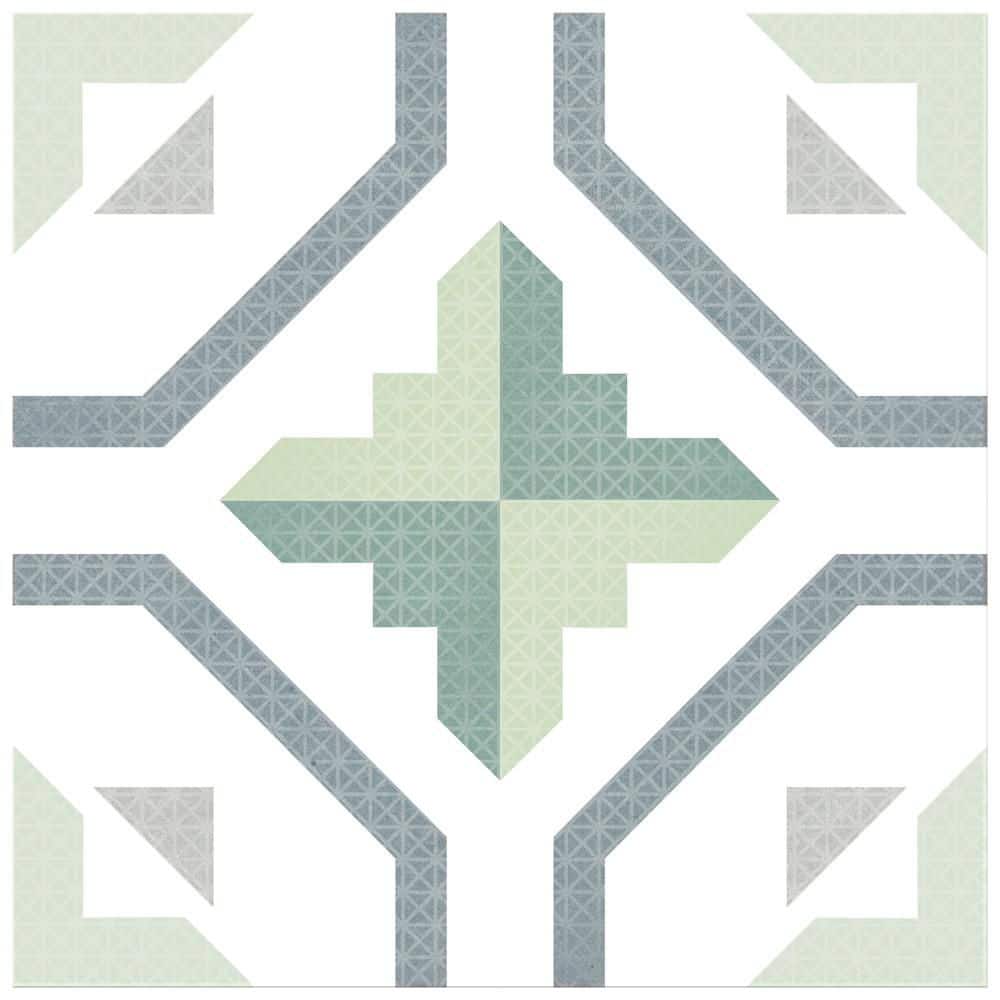 Merola Tile Prisma Olive 10 in. x 10 in. Porcelain Floor and Wall Take ...