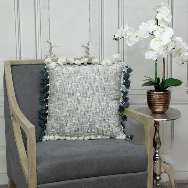 PARKLAND COLLECTION Arwen 20 X 20 Transitional Gray And Slate Throw ...