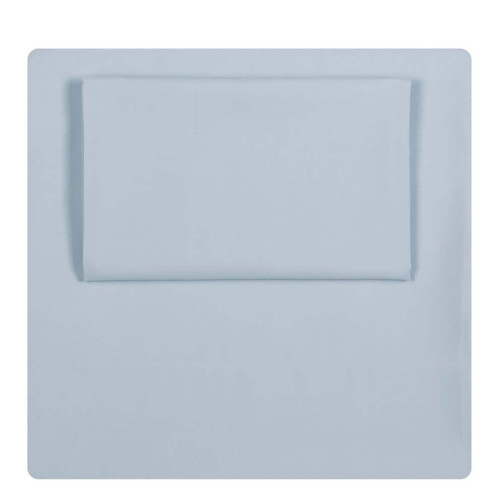 Truly Soft Light Blue 4-Piece Solid 180 Thread Count Microfiber Queen ...