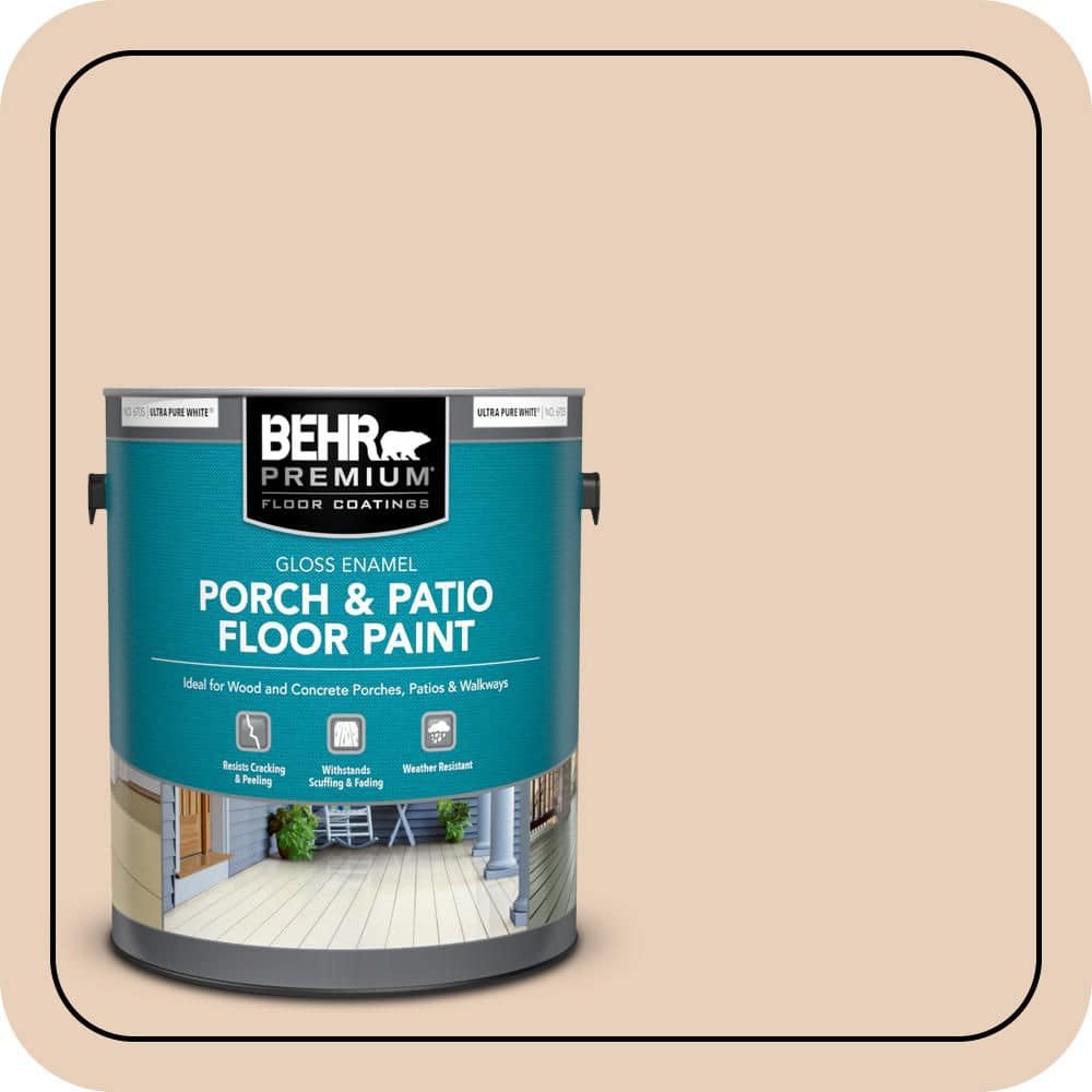 BEHR PREMIUM 1 gal. #S230-1 Buff Tone Gloss Enamel Interior/Exterior ...