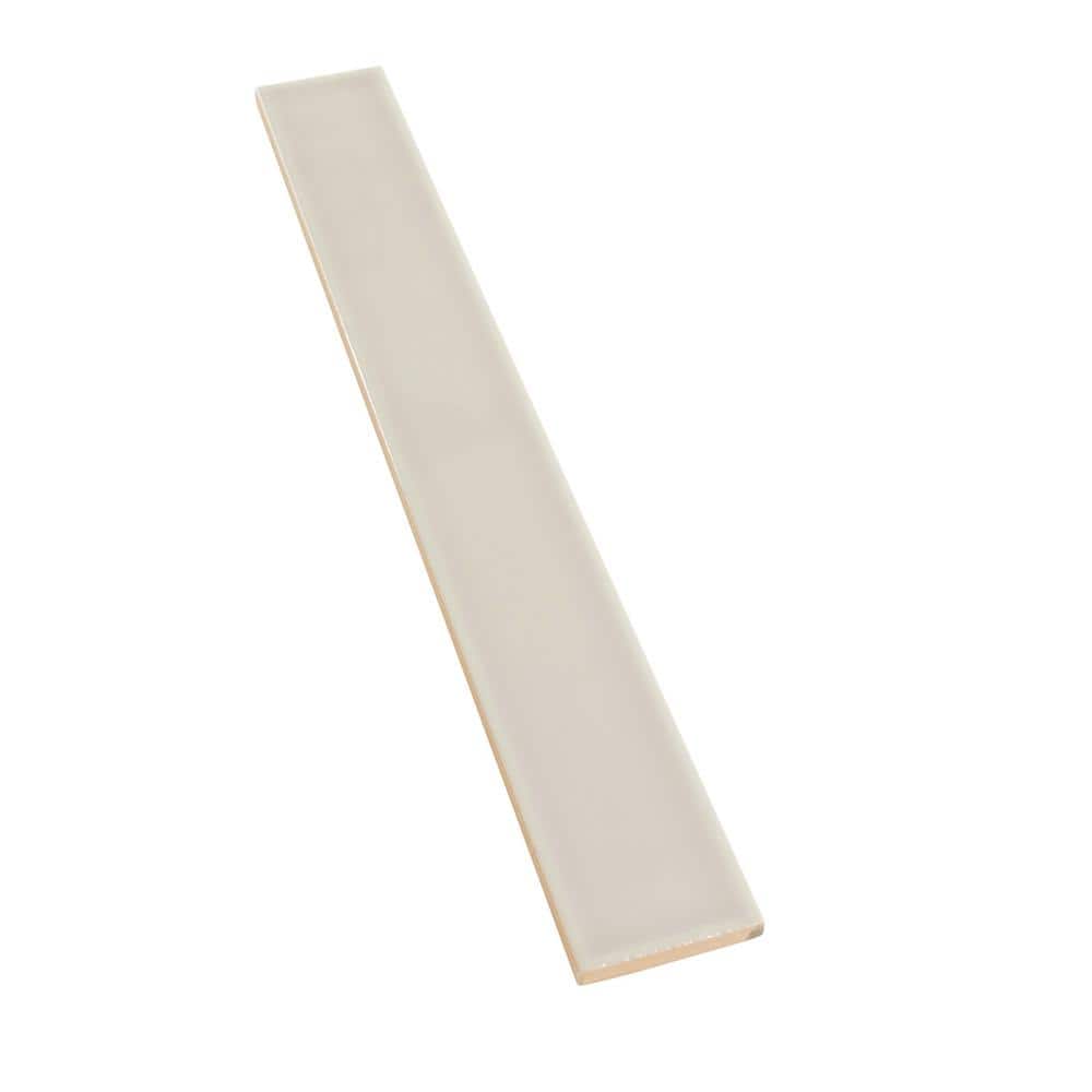Apollo Tile Horizonte 2 in. x 8 in. Glossy Soft Dove Gray Ceramic ...