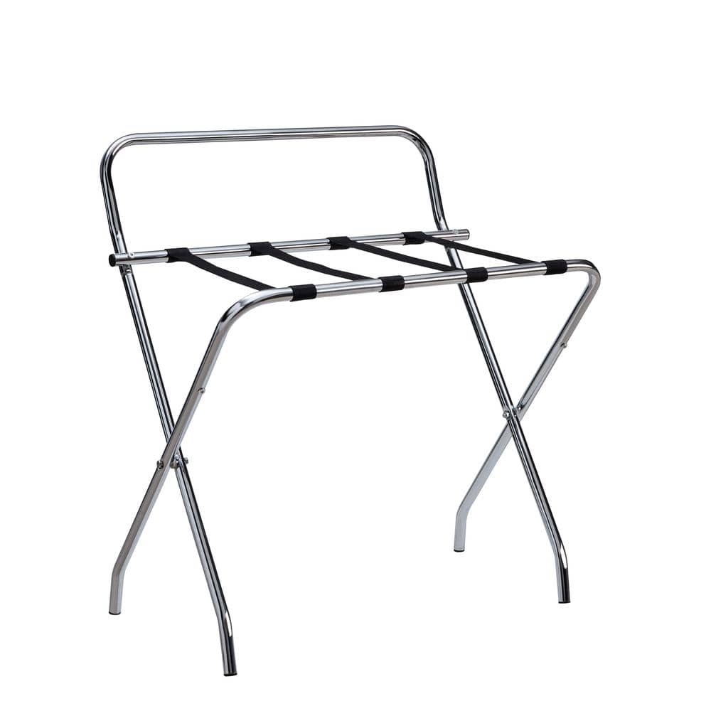 Signature Home SignatureHome Ludlow Chrome Foldable Luggage Rack ...