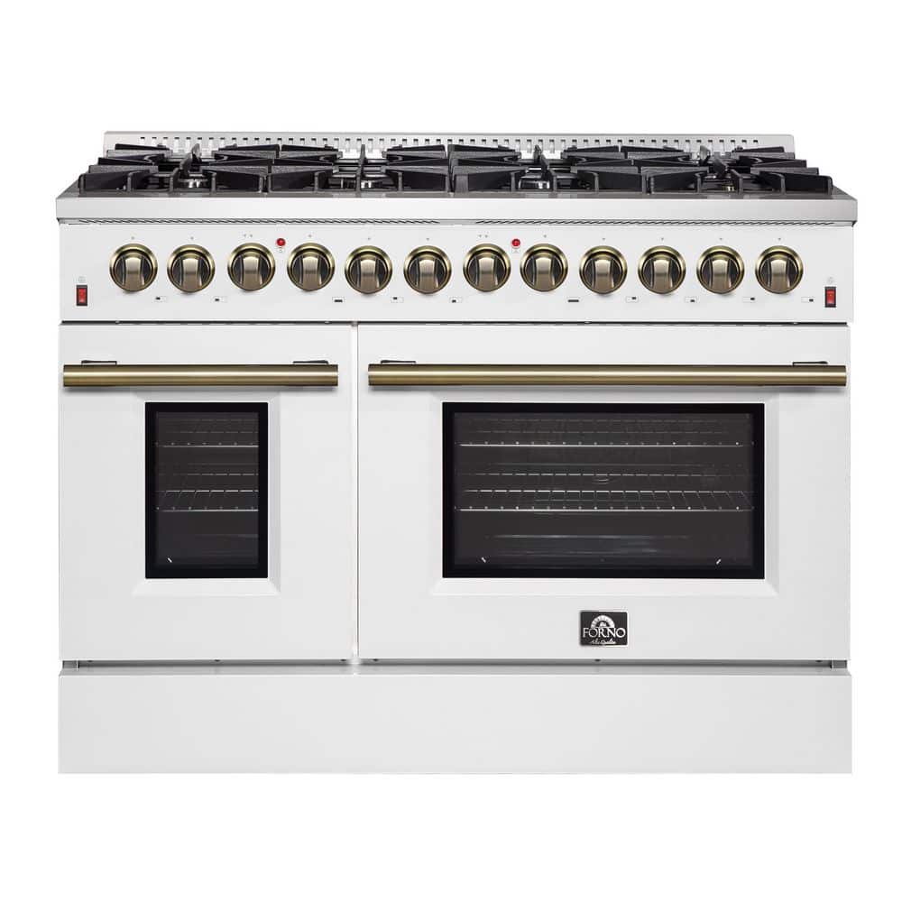 Reviews for Forno Galiano 48 in. 6.58 cu. ft. Double Oven Dual Fuel ...