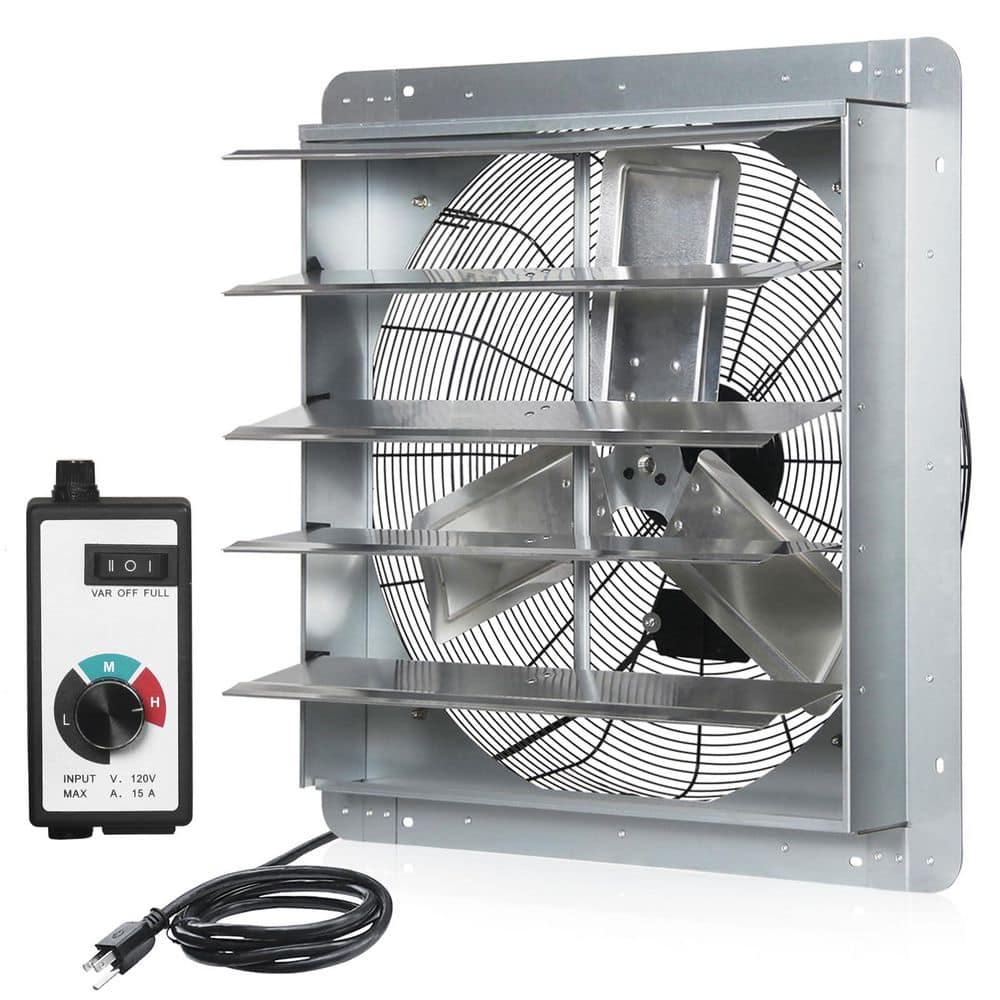 DENIME BBAY INC 24 in. Shutter Exhaust Fan with Speed Controller ...