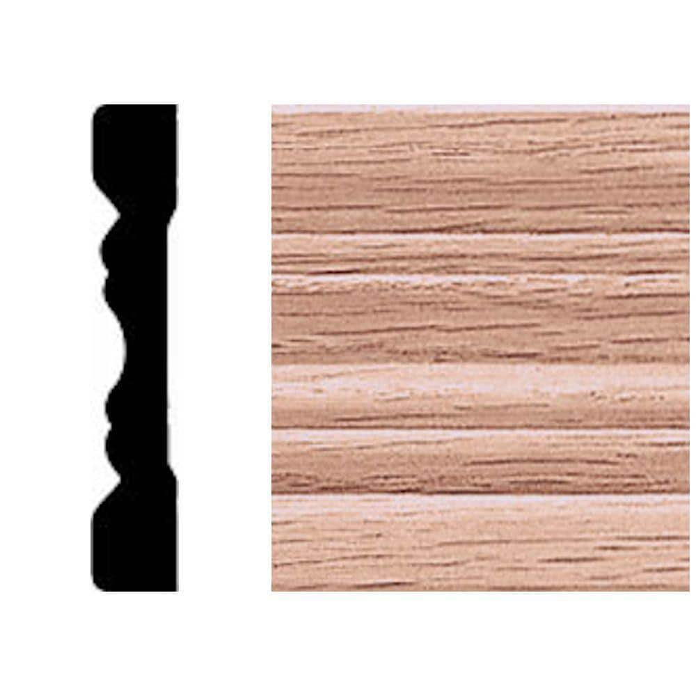 HOUSE OF FARA 3/8 in. x 2-1/4 in. x 7 ft. Oak Wood Fluted Casing ...