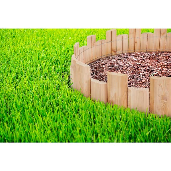Vigoro 18 in. W x 7 in. H x 1 in. D Cedar Wood Landscape Edging RC42 ...