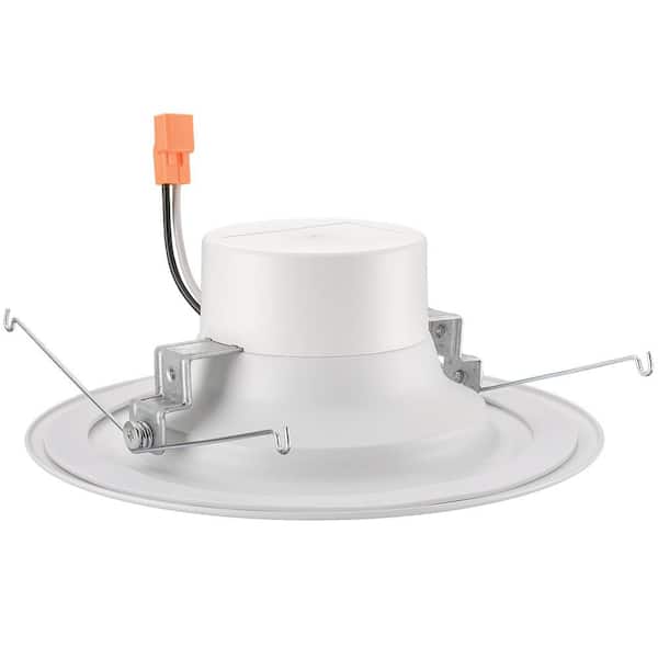 Commercial Electric 6 In White Recessed Led Trim 6" LED Commercial