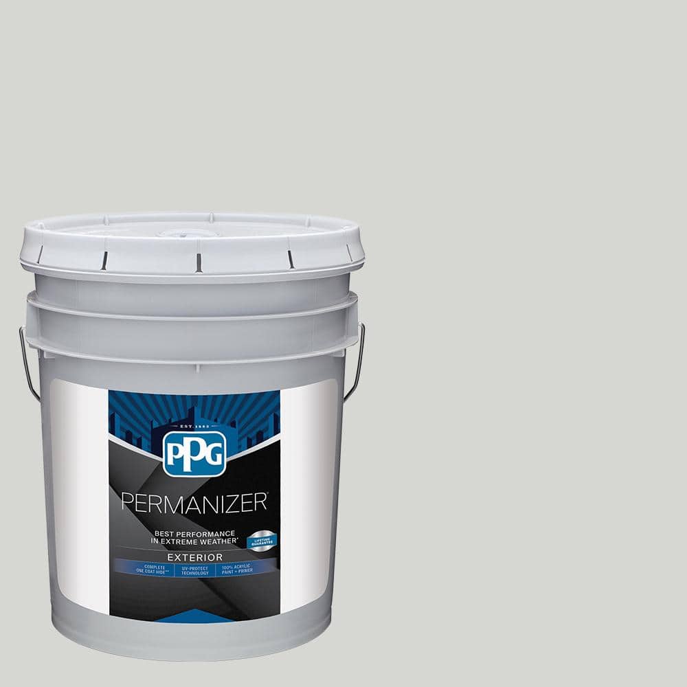 PERMANIZER 5 gal. PPG1010-2 Fog Satin Exterior Paint PPG1010-2PZ-5SA ...