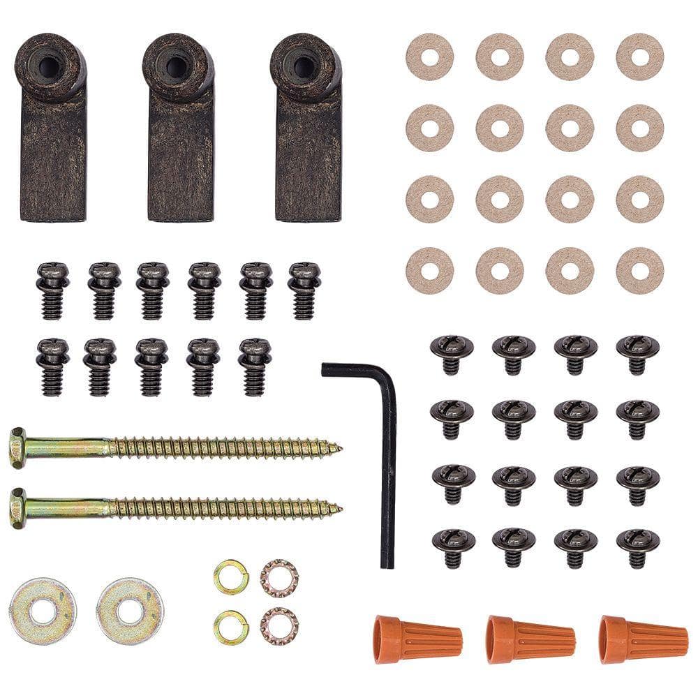 Hampton Bay Mounting Hardware for Rock Creek 52 in. Iron Oxide Ceiling ...