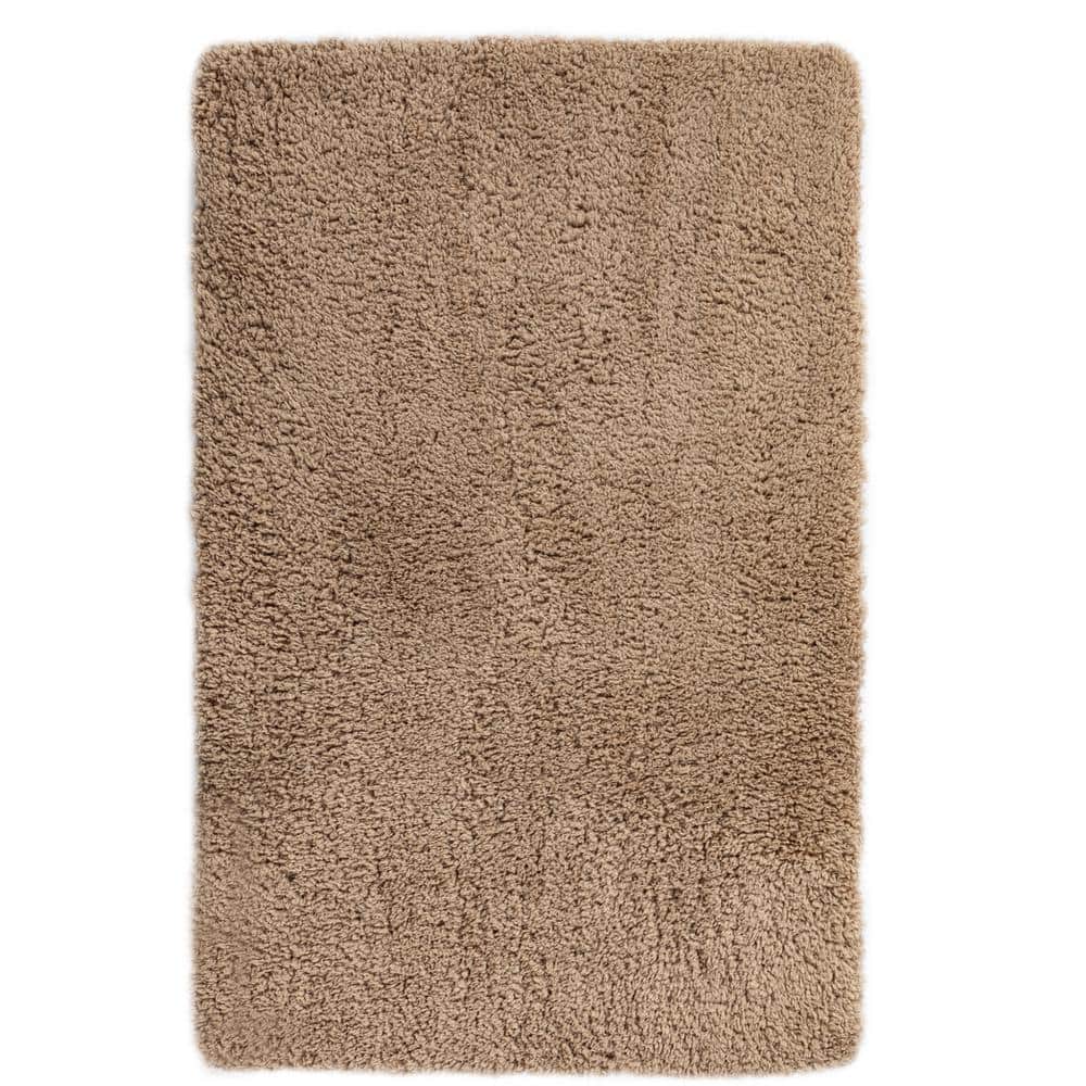 iliebe GHDG Solid Shag Brown 8 ft. x 10 ft. Plush Soft Area Rug ...