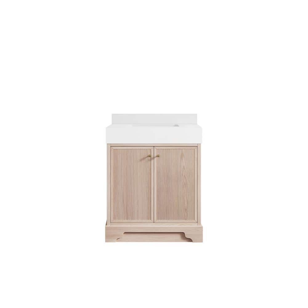 Willow Collections Manhattan Oak 30 in. W x 22 in. D x 36 in. H Single ...