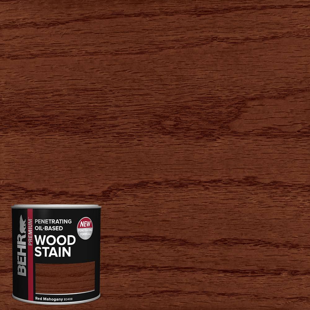 BEHR PREMIUM 8 oz. #TIS-508 Red Mahogany Transparent Oil-Based ...