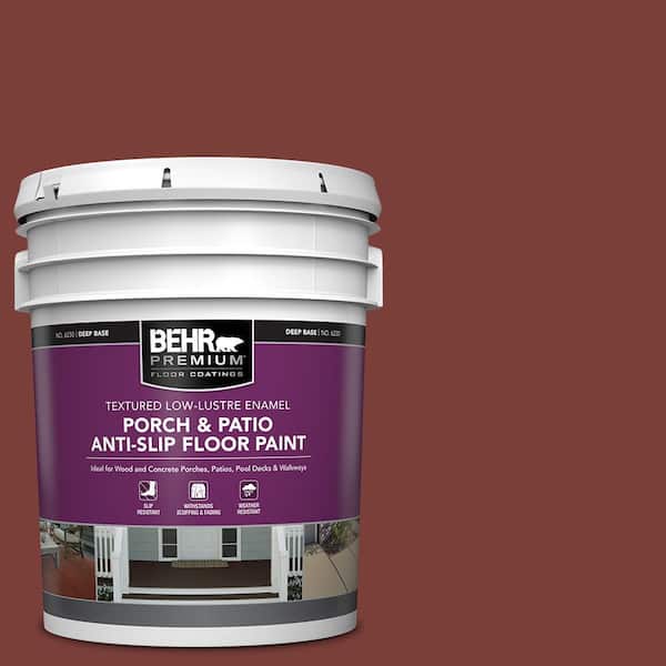 BEHR PREMIUM 5 gal. #PPU2-02 Red Pepper Textured Low-Lustre Enamel ...